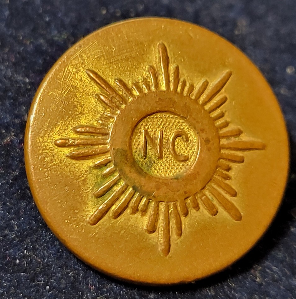 CIVIL WAR ERA CONFEDERATE NORTH CAROLINA LOCAL SUNBURST BUTTON ALBERTS ...