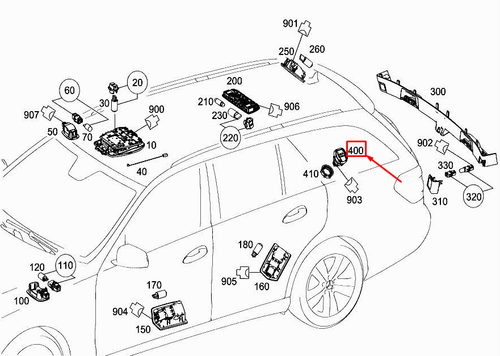 New MERCEDES-BENZ E W212 Right Trunk Power Outlet A0008205051 | eBay