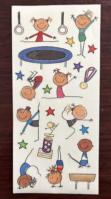 Gymnastics Stickers: Large Sheet•Me & My Big Ideas• Vintage ...