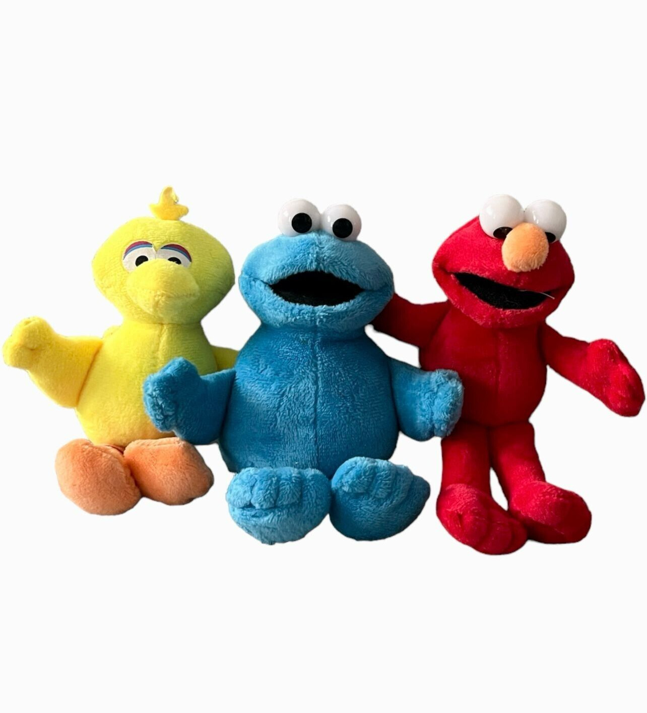 Sesame Street 7" Big bird, Cookie monster, Elmo key chain 3 Vintage