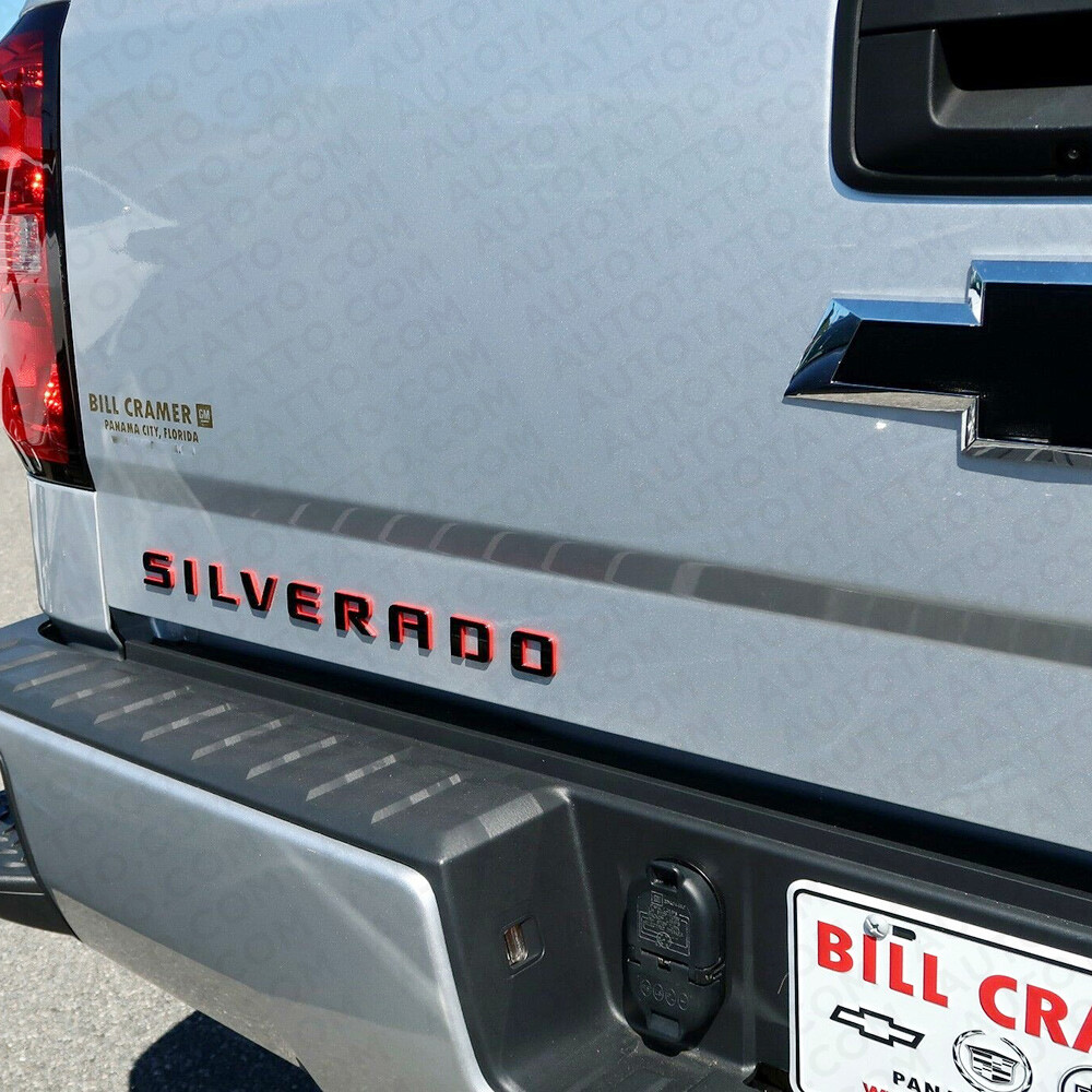 For Chevy Redline Silverado Fender Tailgate Logo Nameplates Letter 3D ...