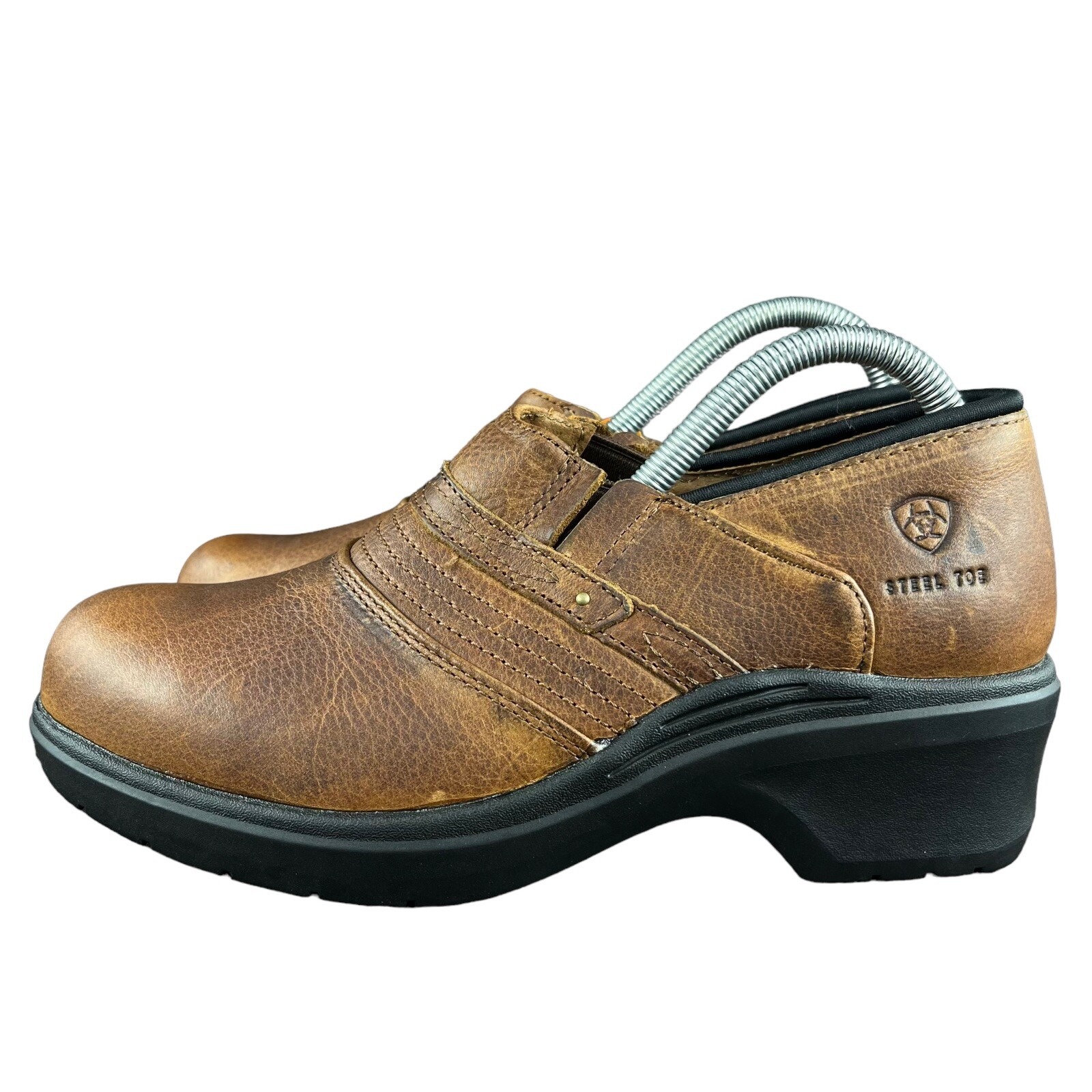 Ariat Safety Clog Steel Toe Golden Brown Slip On Shoes 10002367 Womens ...