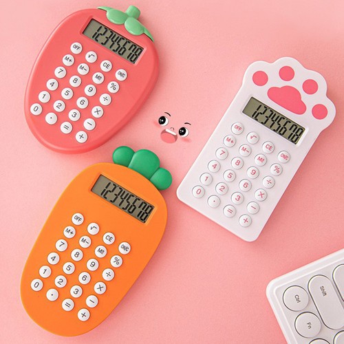 Mini Calculator Handheld Compact Cartoon Carrot for School Office Use ...