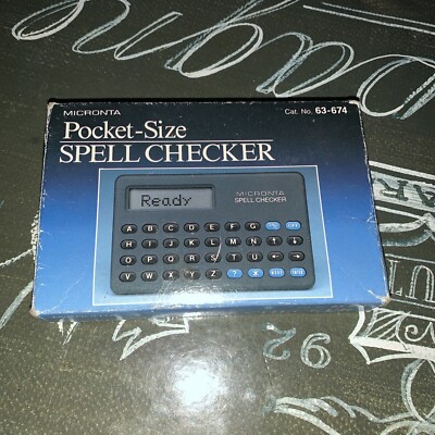 Vintage Radio Shack MICRONTA Pocket Size LCD SPELL CHECKER 63-674 | eBay