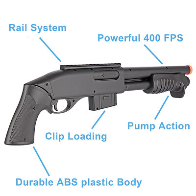 BBTac Airsoft Shotgun Pump Action Gun Spring Loaded M401 Door Breacher ...