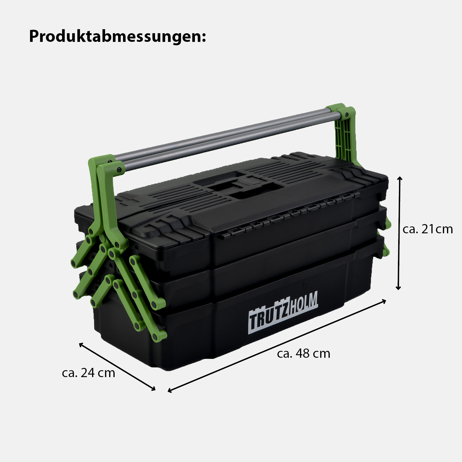 Werkzeugkiste Werkzeugbox Werkzeugkoffer 48x24x21 cm Toolbox ...