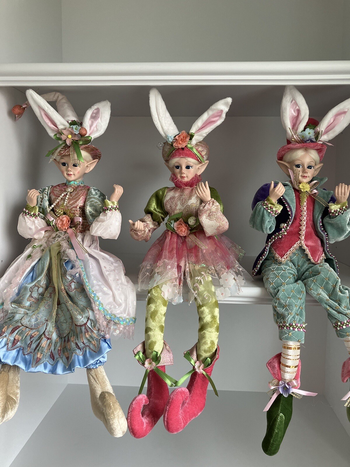 Cynthia Rowley LARGE 28" Easter Spring Bunny Fairy Elf Shelf Sitter ...