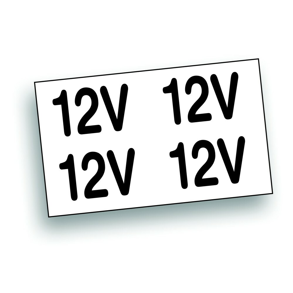4X Electrical System 12V Volt Decal willys M37 M38 us army Truck 1 Inch ...