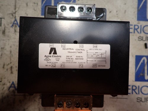 Acme Electric Control Transformer AE070350 350 VA 208 230 460 to 120V ...