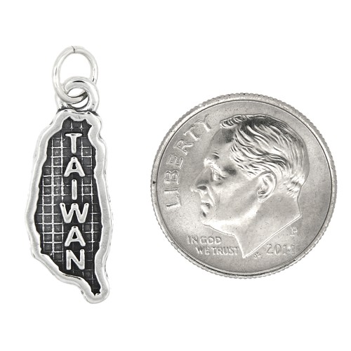 Sterling Silver Taiwan Country Map Travel Charm or Pendant | eBay