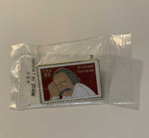 William Saroyan 29 USA Stamp Hat Pin Tie Tack Lapel Pinback Souvenir ...