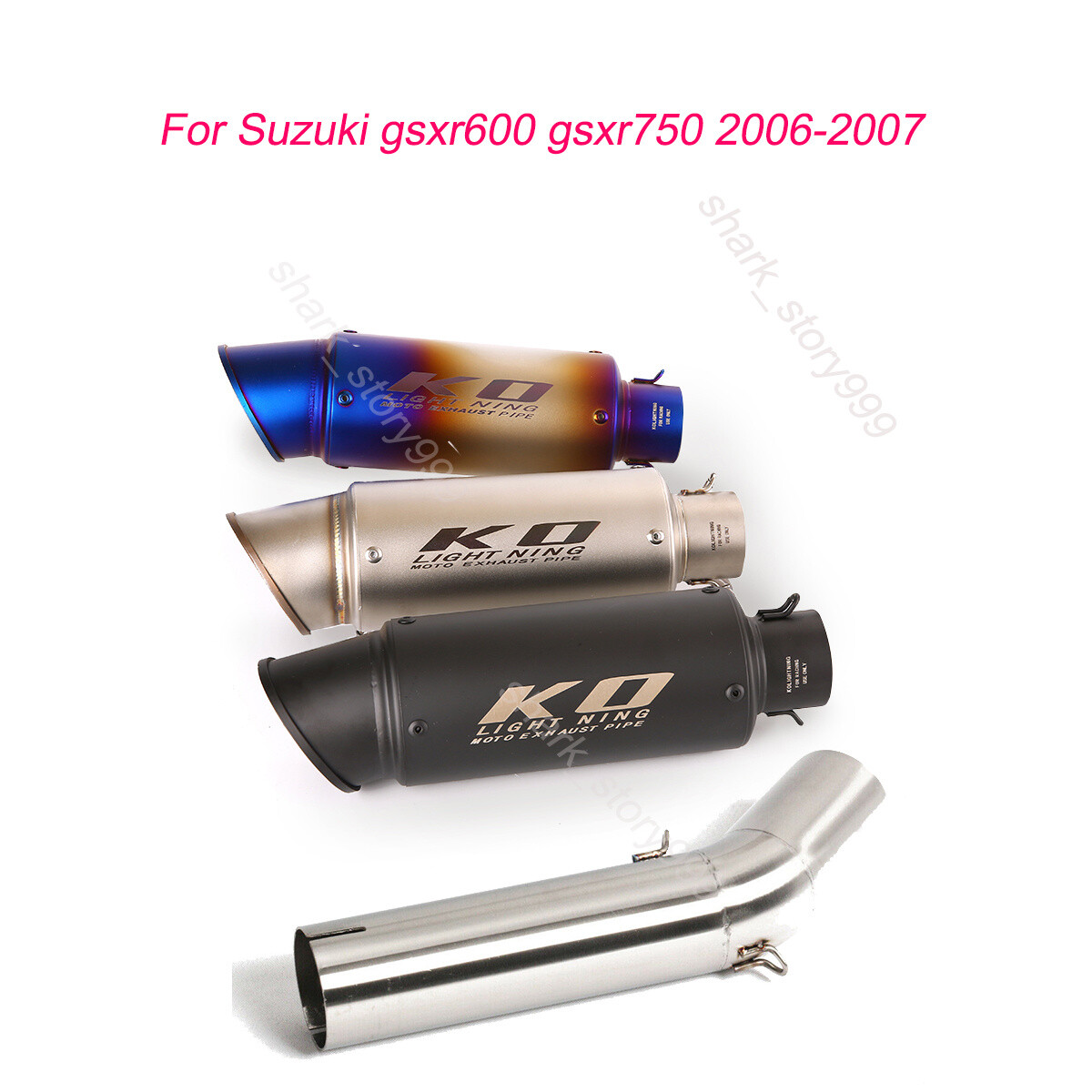 Slip For Suzuki GSXR 750 600 2006-2007 51mm Muffler Exhaust Escape Mid ...