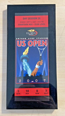 2007 US Tennis Open Commemorative Full Ticket Stub Federer Djokovic ...