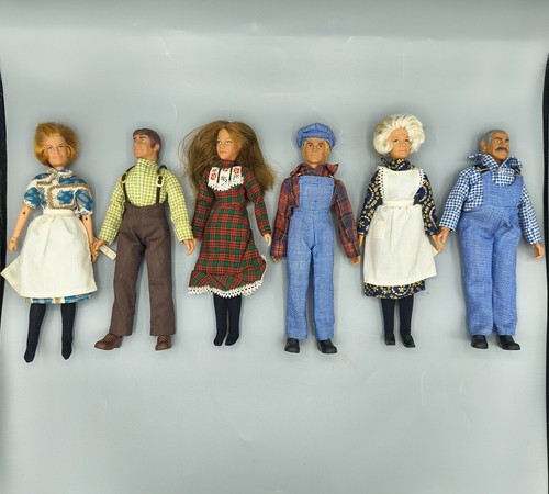 The Waltons 6 Doll Set Mego 1974 John Boy/Mary Ellen, Ma/Pa, Grandma ...