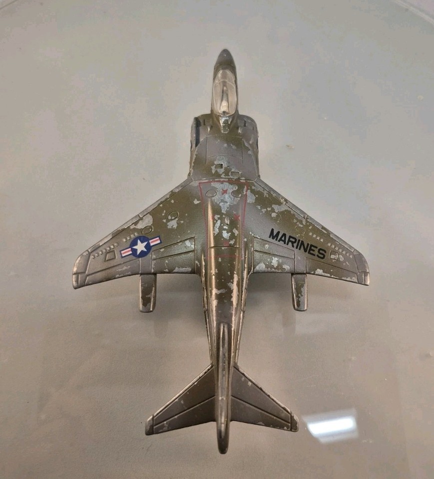 Vintage ERTL Force One US Marines AV-8B Diecast Harrier Jet 7” | eBay