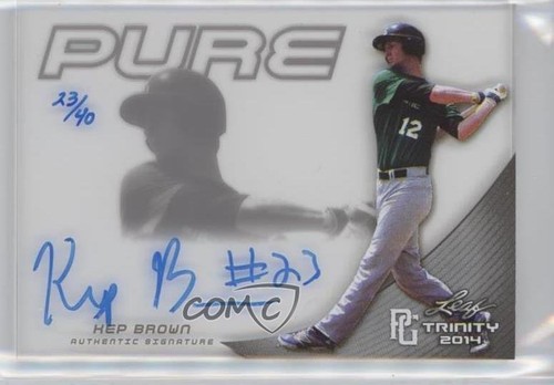 2014 Leaf Trinity Perfect Game Pure Auto Charcoal /40 Kep Brown #PGP ...