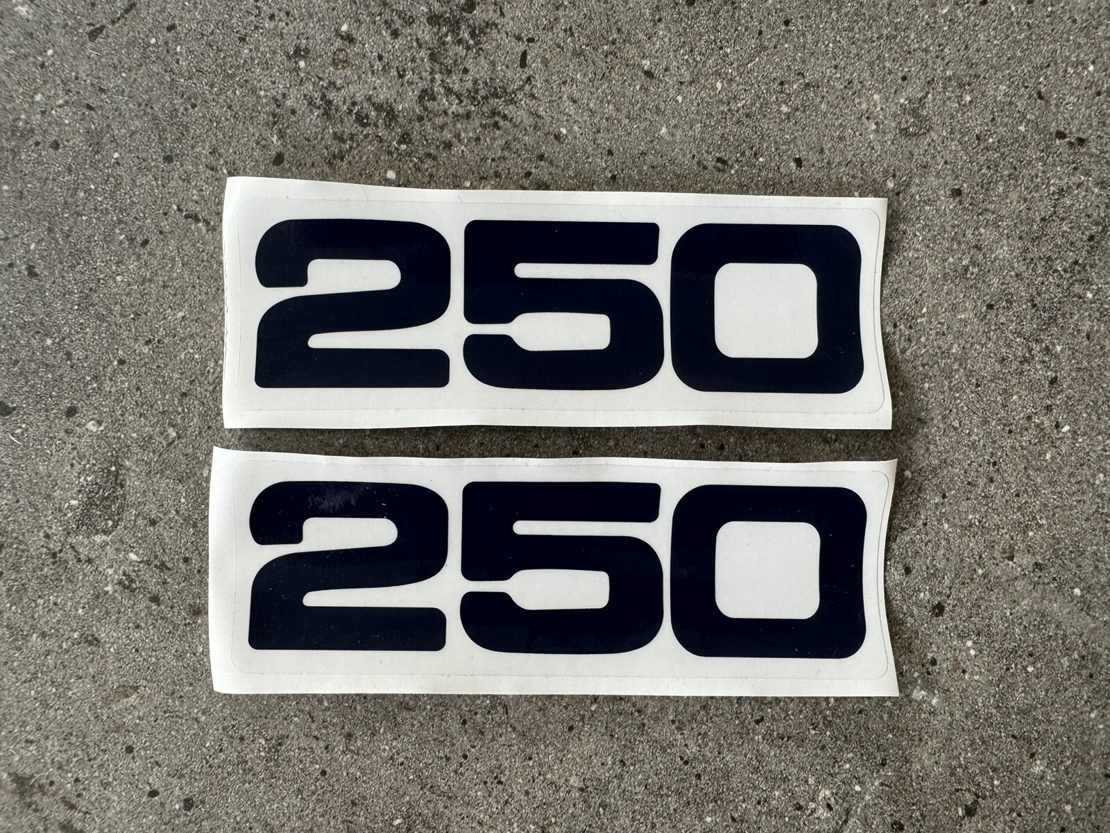 yamaha 1984 YZ250 Frame Cover 250 Decals / Stickers (BLUE On CLEAR) | eBay