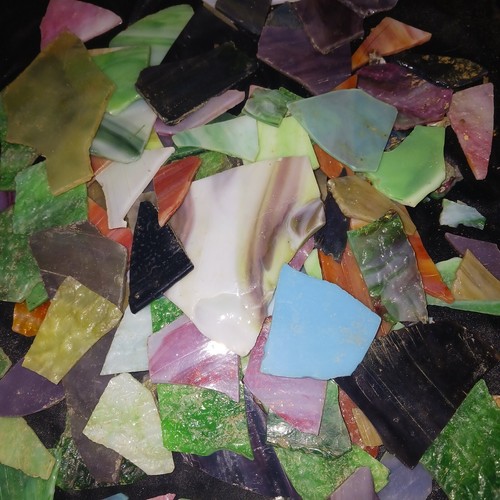 West Virginia River Glass Mosaic Stained Shards Per Pound | eBay