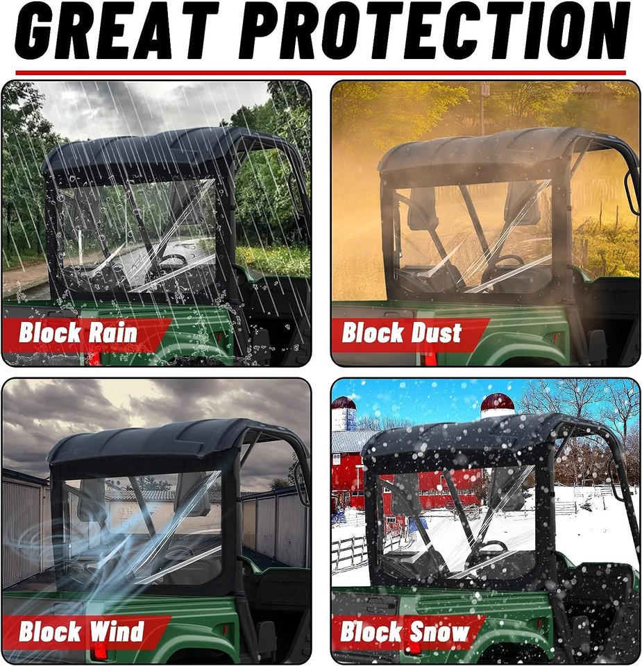 78637 UTV Rear Window Shield For Rhino 660 700 450 Massimo MSU500 Hisun ...