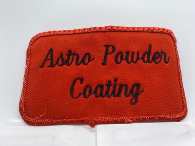 AUSTRO POWDER COATING USED EMBROIDERED COMPANY NAME PATCH TAG | eBay