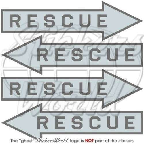 RESCUE AirForce Aircraft Arrow RAF USAF LowVis 50mm Vinyl Stickers ...