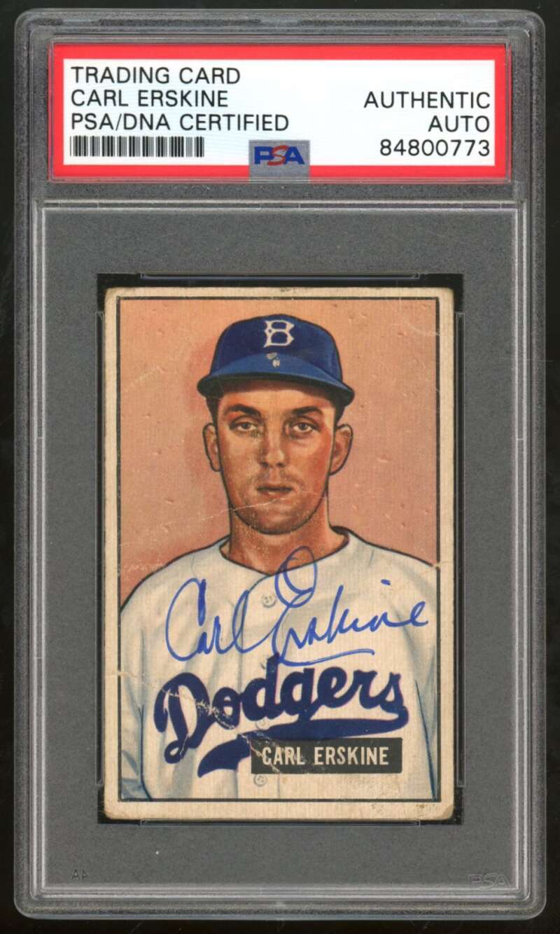 Carl Erskine Autographed Memorabilia | Signed Photo, Jersey ...