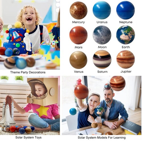 10x Solar System Planets Stress Ball Squeeze Bouncy Balls Preschool ...