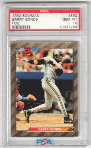 BARRY BONDS 1992 Bowman Foil #590 PSA 10 GEM MINT - GIANTS | eBay