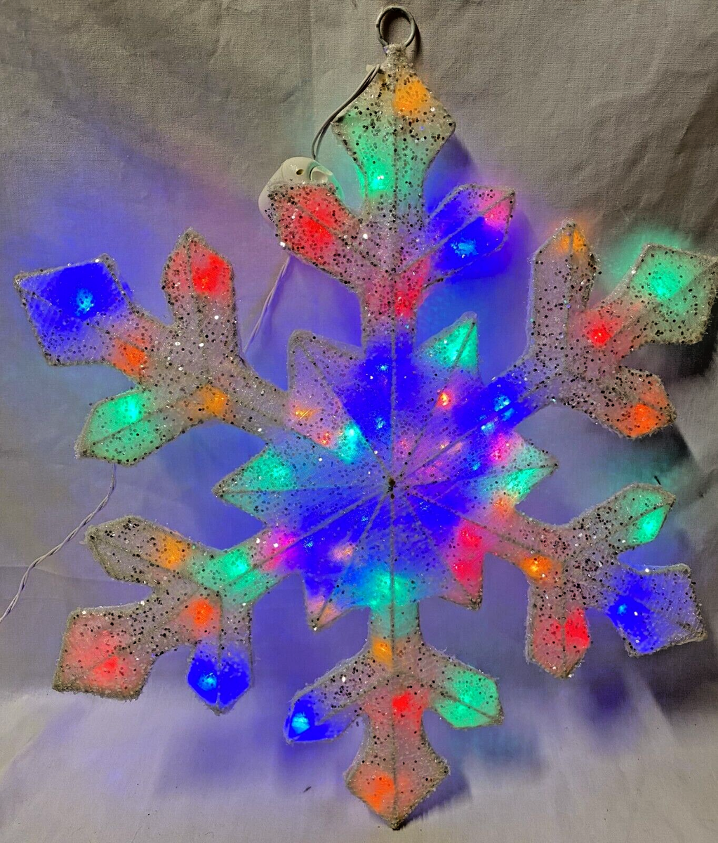 Philips Solar Christmas Lights Snowflake LED Rotating White Snowflakes