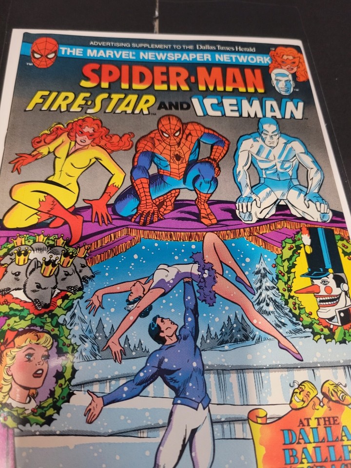 SPIDERMAN FIRESTAR ICEMAN DALLAS BALLET NUTCRACKER MARVEL PROMO COMIC ...