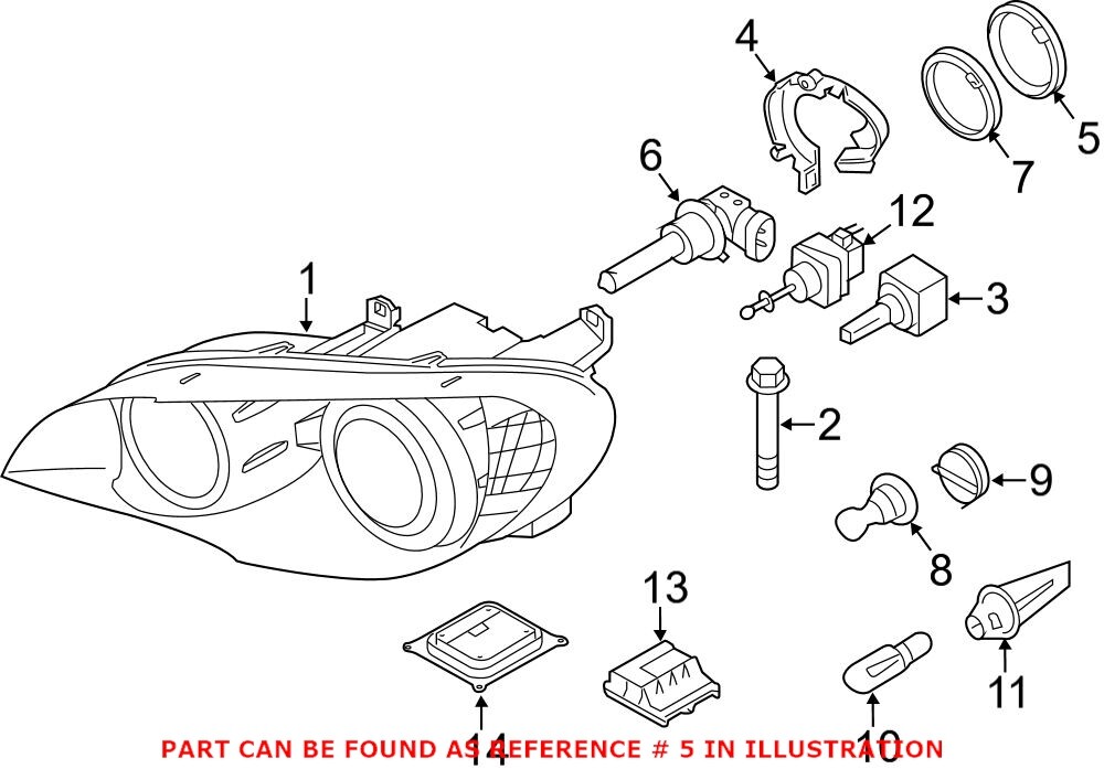 Genuine OEM Front Headlight Cover For BMW 63117204272 | eBay