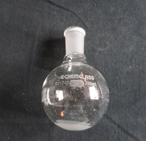 Chemglass 250mL Glass Heavy Wall Round Bottom Distilling Flask 24/40 ...