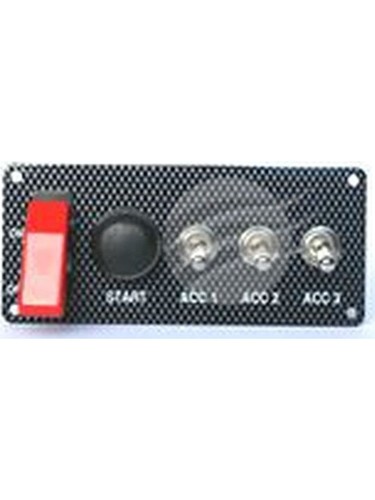Grayston Starter Panel- Push Button & 3 Acc. Switches-30Amp Carbon ...