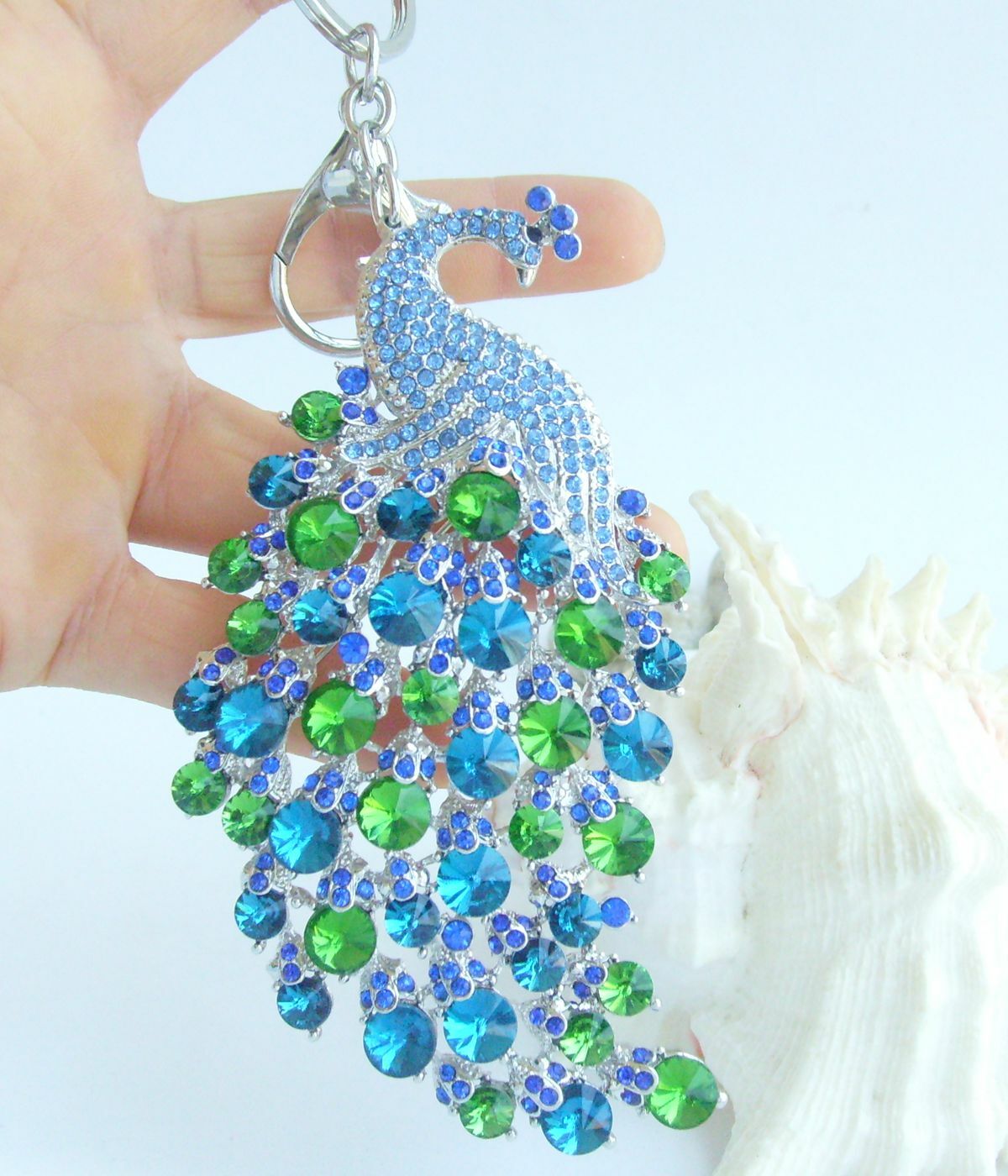 Elegant Bird Peacock Keychain Pendant Rhinestone Crystal KP05651 | eBay
