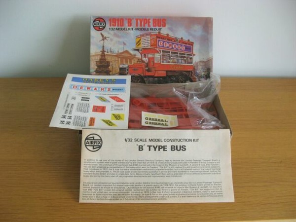 Airfix 1910 B Type Bus Model Kit Series 6 1 32 Scale Contents EXC Cond ...