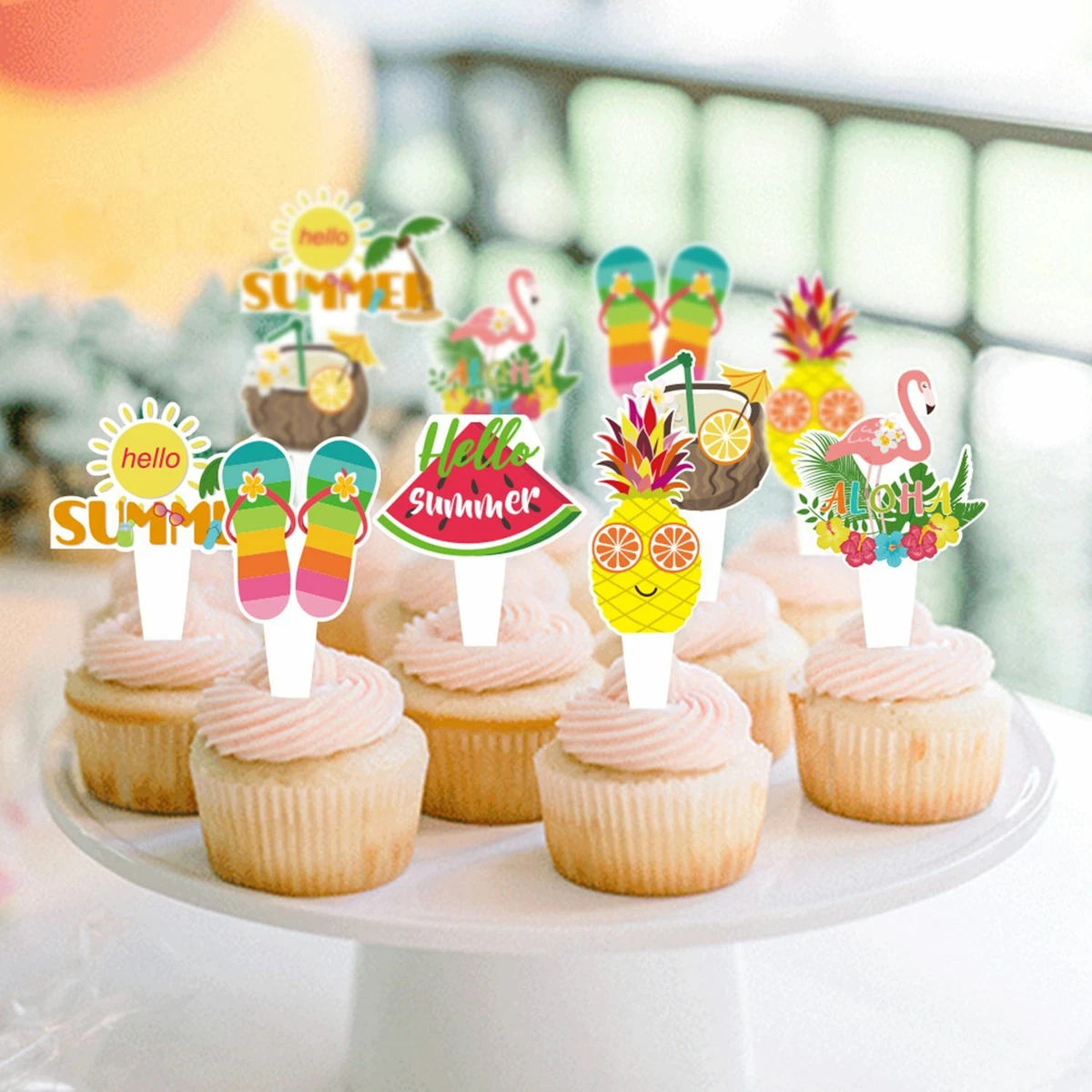 Beach Themed Cupcake Toppers