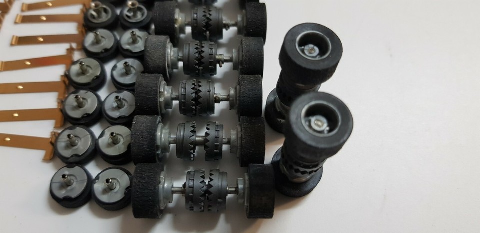 TYCO TCR shoes,rear and front wheels set 10sets each. chassis parts. | eBay