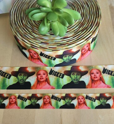 7/8 & 1.5" (1 YD) Wicked Grosgrain Ribbon Wicked Movie Ribbon Witch | eBay