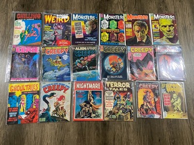 Vintage Horror Magazines & Comic Assorted Bundle Lot Of 18 | eBay