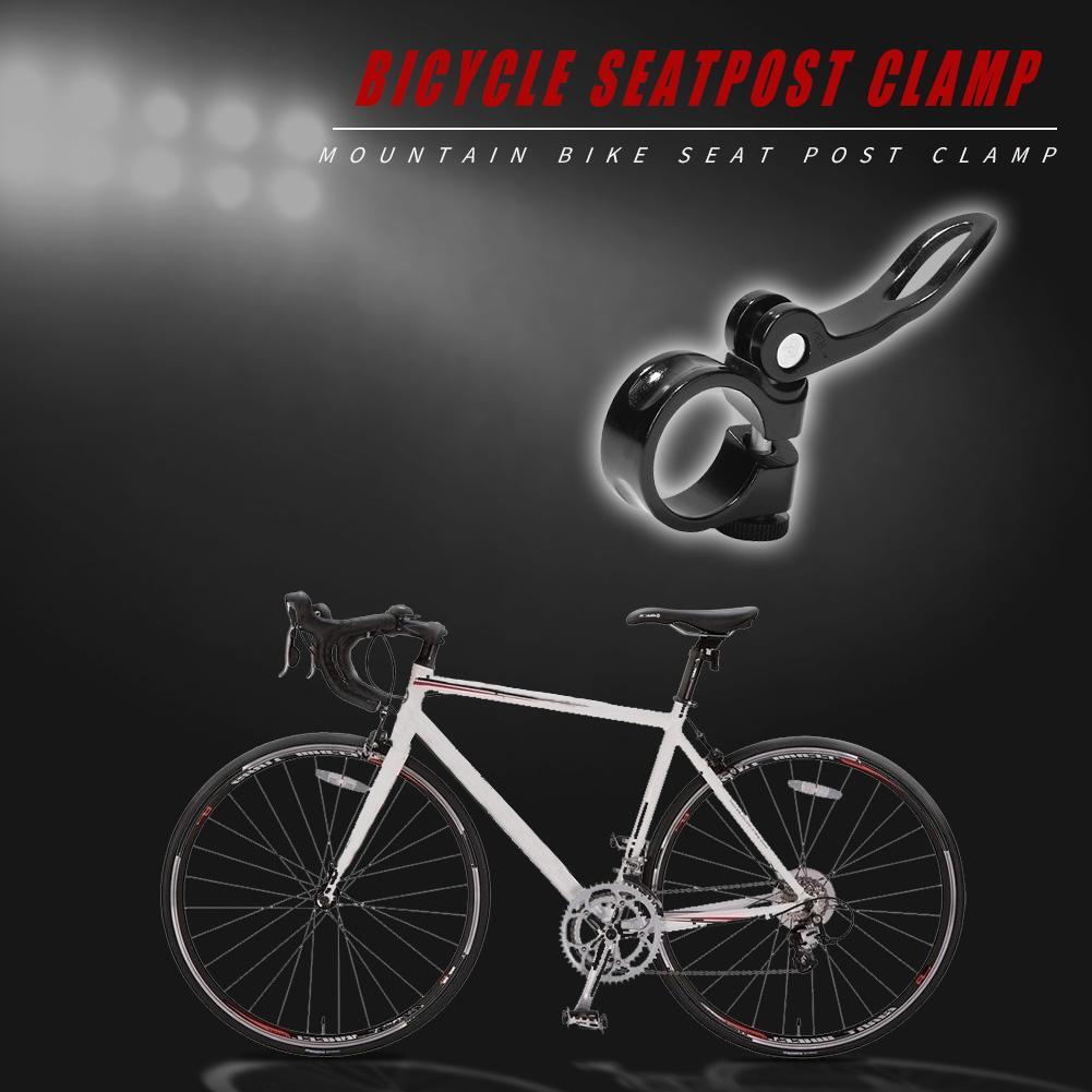 Quick Release MTB Seatpost Clamp Aluminum Seat Post Clamp (25.4mm Black ...