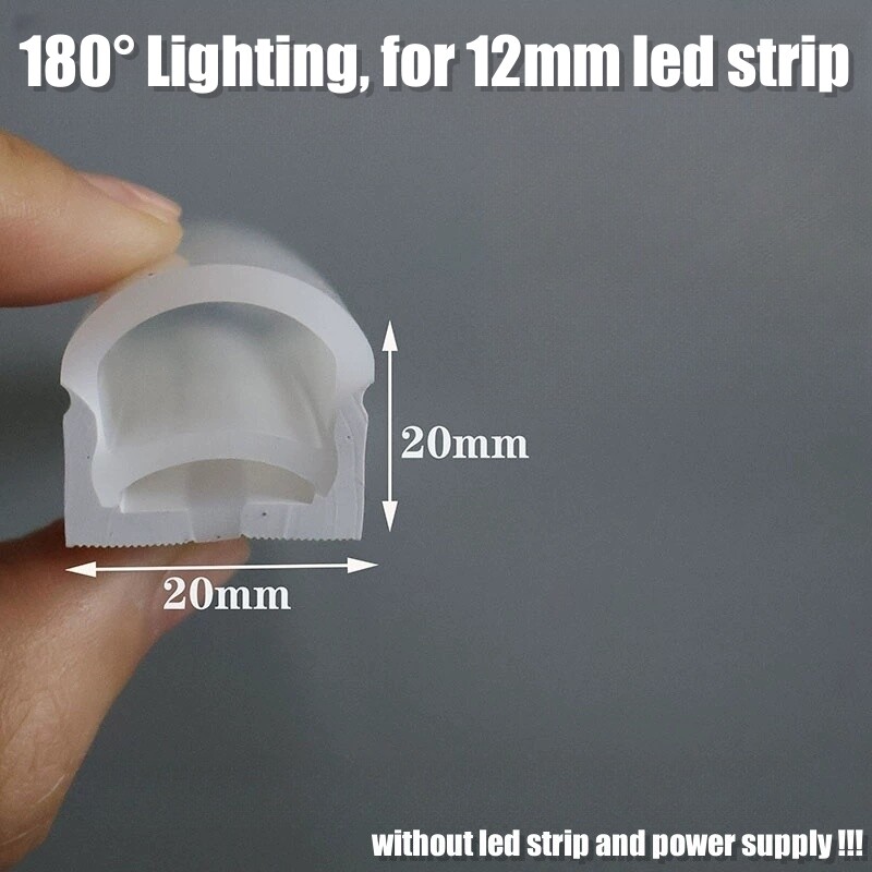 Waterproof Round Silicone Flexible Silicone Channel Diffuser for LED ...