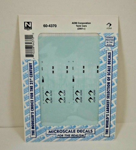 NOS Microscale ADM CORPORATION TANK CARS N Scale Decals - 60-4370 | eBay