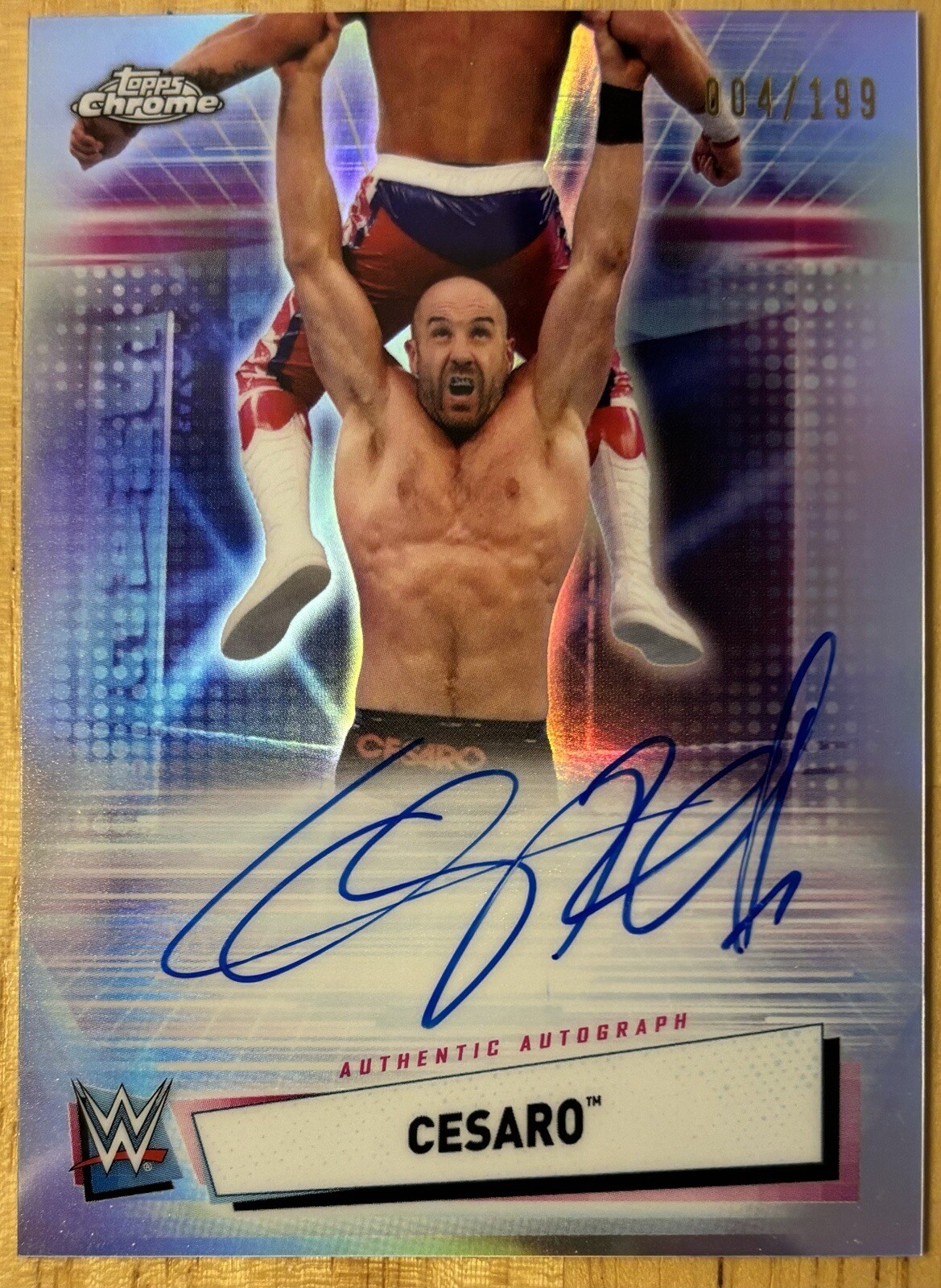 2021 Topps Chrome WWE Cesaro Autograph /199 On Card Auto Claudio ...