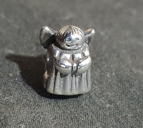 AUTHENTIC PANDORA JEWELLERY BEAD CHARM CHRISTMAS GAURDIAN ANGEL W WINGS ...
