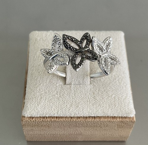 Karis Cute Triple Flying Butterflies Ring Brass with Platinum Plating Size 9 | eBay