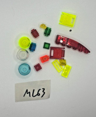 Lego Parts Lot Trans-Neon Misc Pieces Red Green Blue Clear | eBay