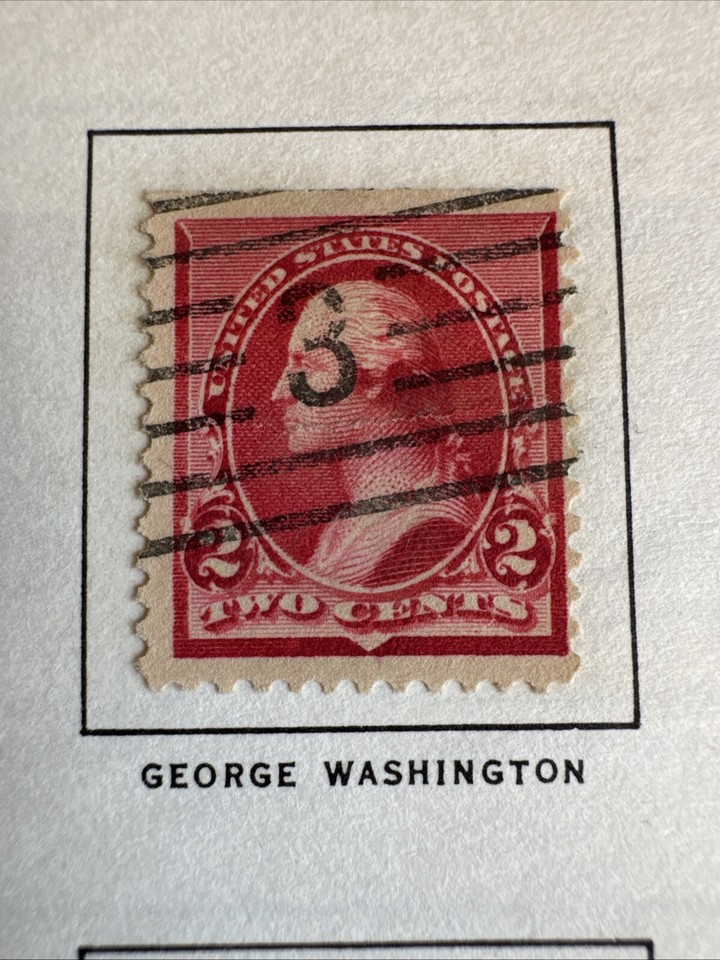 Very Rare George Washington Red Two 2 Cent Postage Stamp USA 1894 And ...