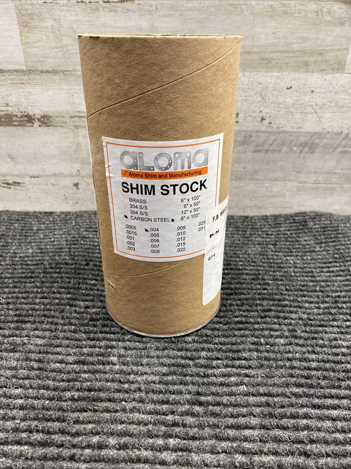 Aloma Shim .004 6in X 100in Carbon Steel | eBay