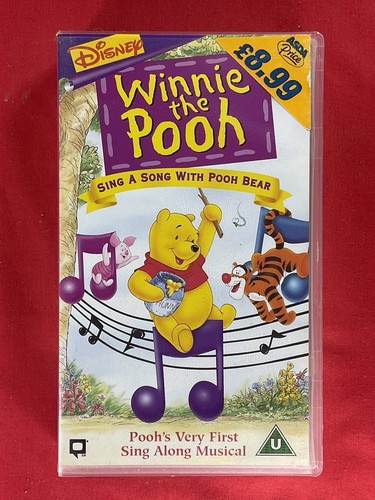 Disney Winnie the Pooh Sing a Song with Pooh Bear VHS Clamshell Sing ...