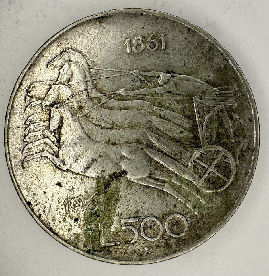 1961 Italy 500 Lire Silver Coin Centenary Unification Roma L.500 R | eBay